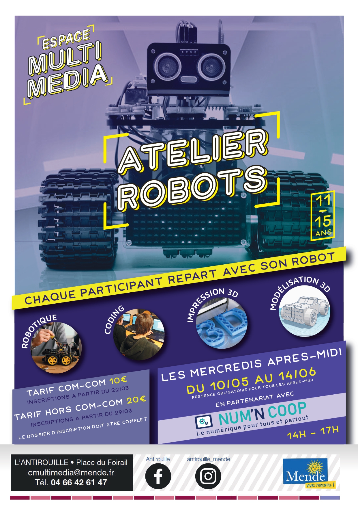 Un nouvel atelier robots proposé aux 11-15 ans - Ville de Mende